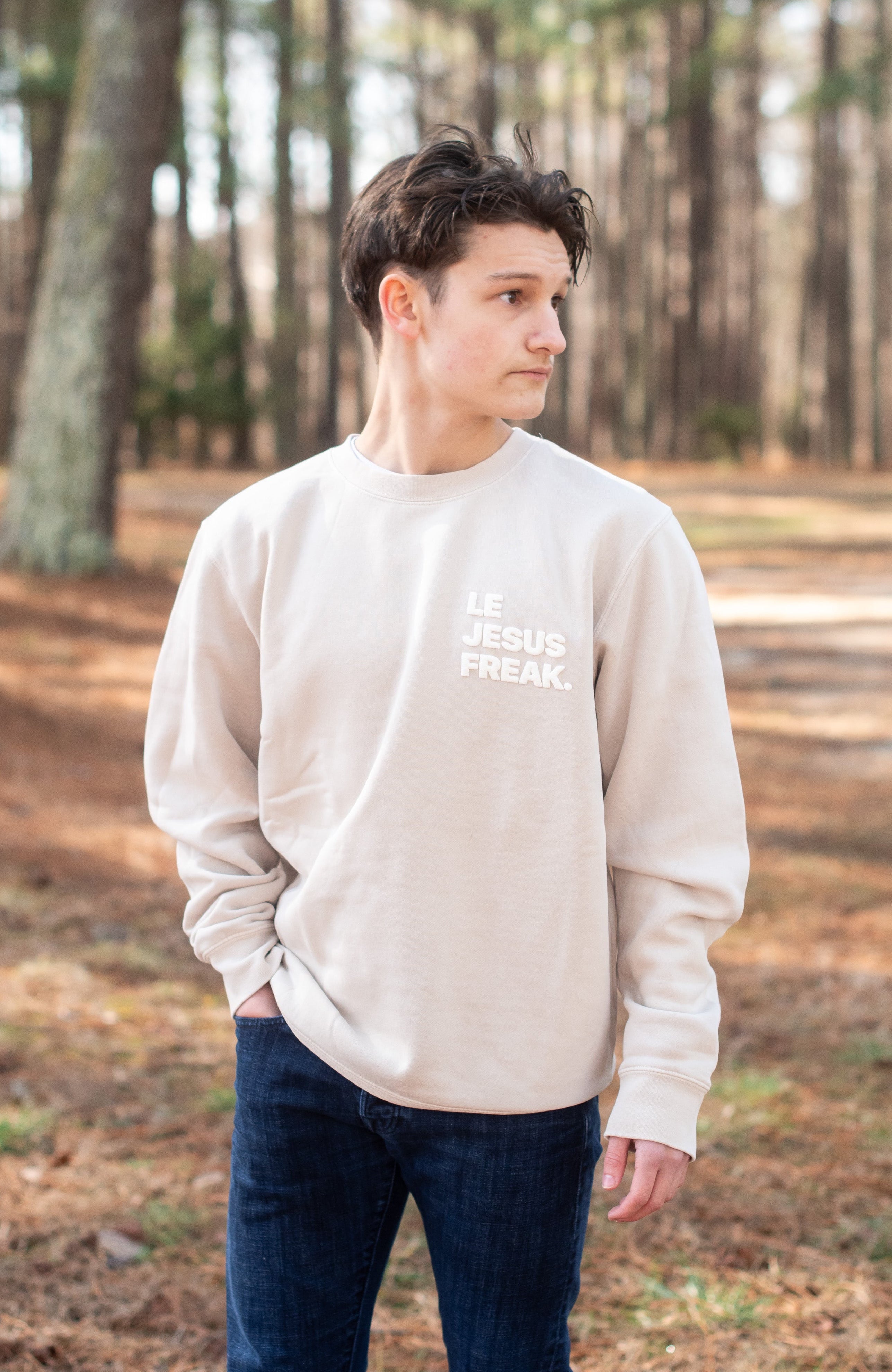 LE JESUS FREAK Crew Sweatshirt — Ivory – LE JESUS FREAK.
